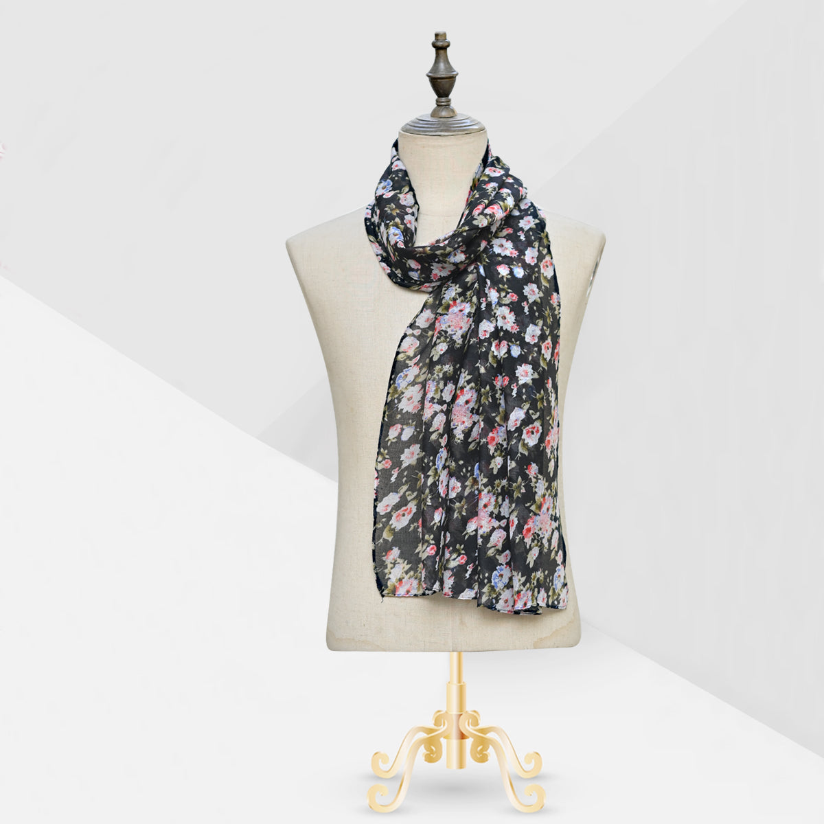 Flora Black Print-S1 – thequickshop.pk